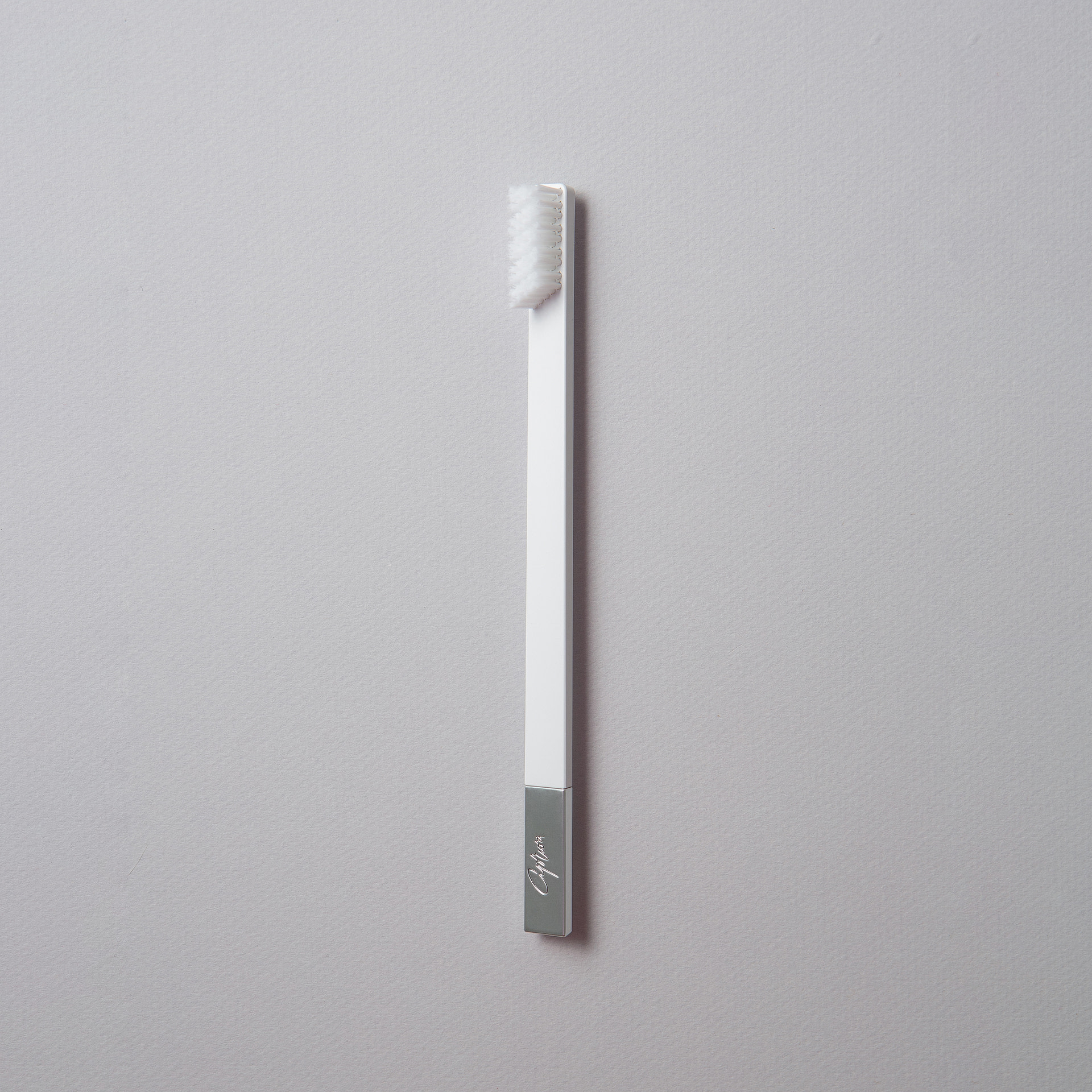White Silver | Luxury Toothbrush | Natural Bristle Toothbrush
